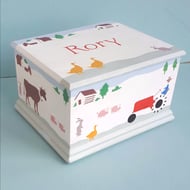 Personalised Keepsake Box with Farm Theme - Folksy