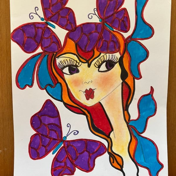 Fairy Drawing - Folksy