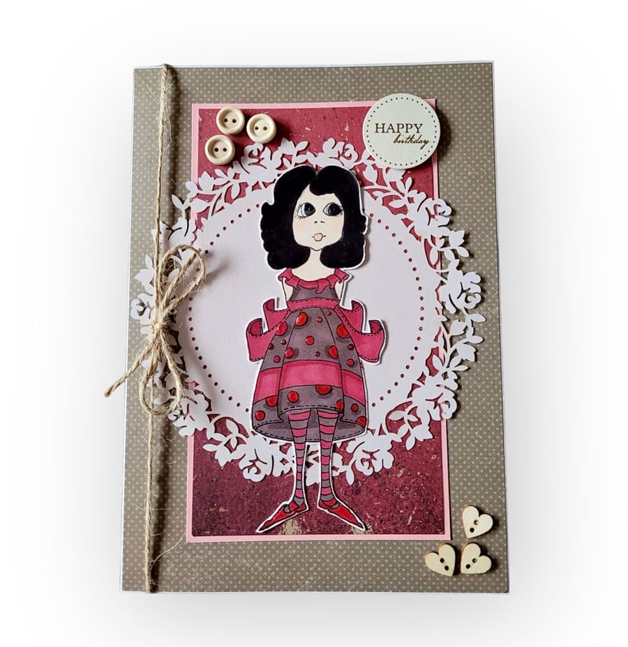 Fabulous girls card - Folksy