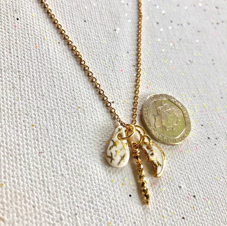 Unique mini porcelain pendant collection - Folksy