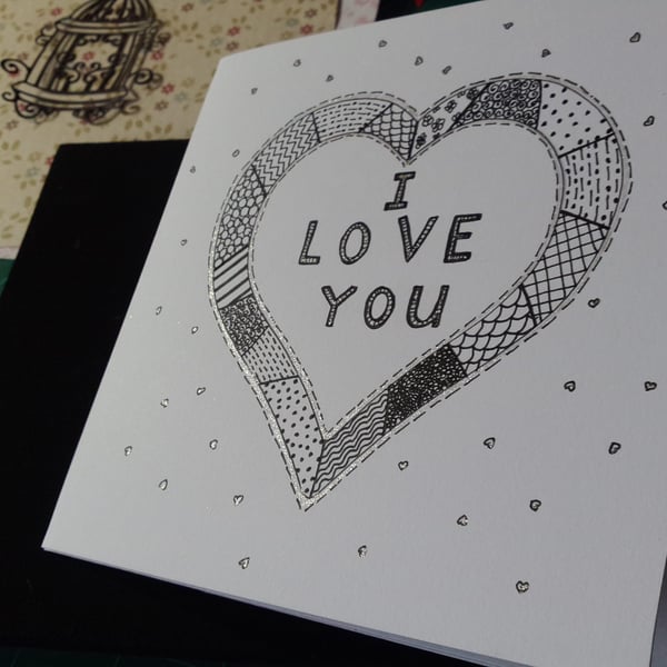 Love heart open card - Folksy