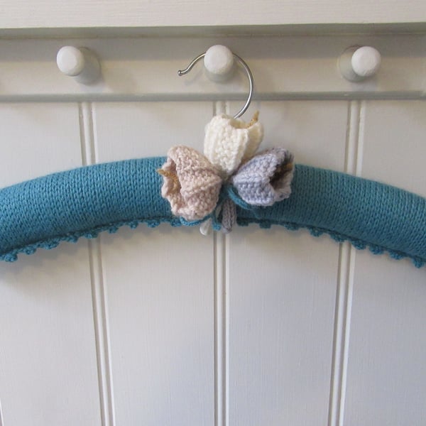 Handmade ladies coat hanger with crocus flowers - Folksy