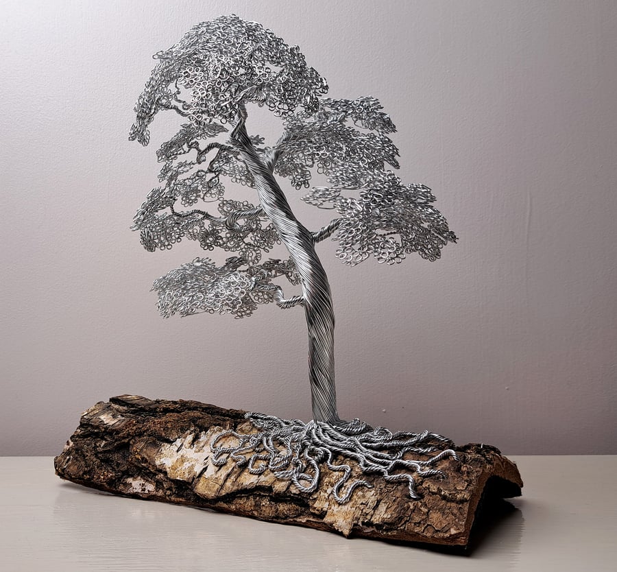 Beautiful Mini wire Grand Oak tree on craggy El... - Folksy