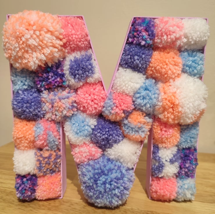 Pom pom letter - made in your choice of colours - Folksy