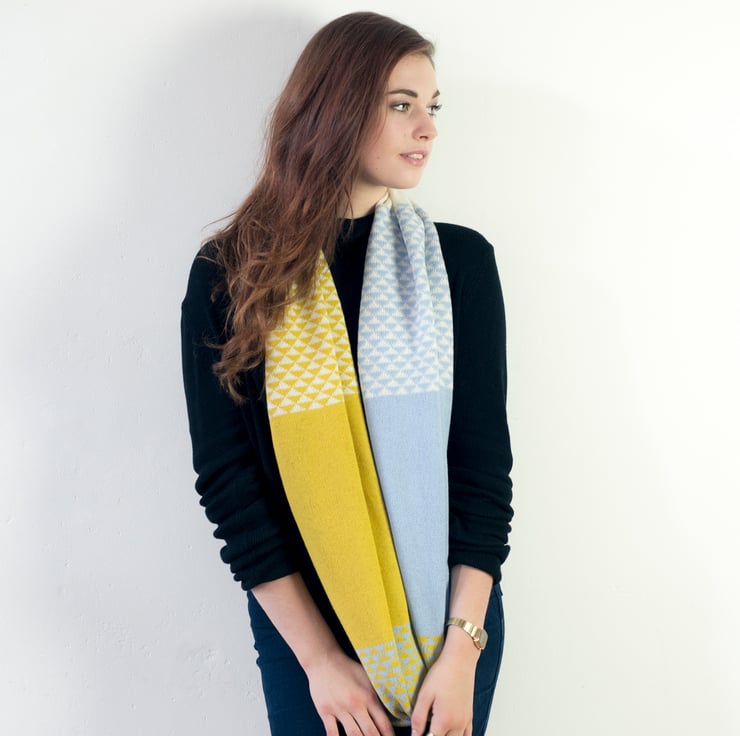 SECONDS SUNDAY Knitted triangle wrap snood - Folksy