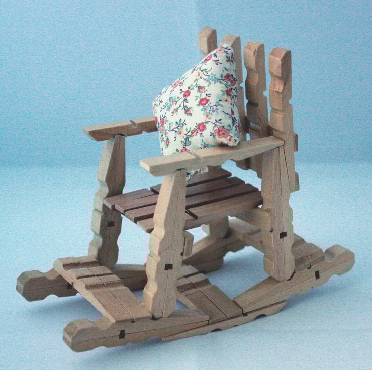 Clothes peg chair - Folksy