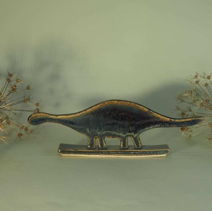 Ceramic Dinosaurs, Set of 4: Brontosaurus, Steg... - Folksy