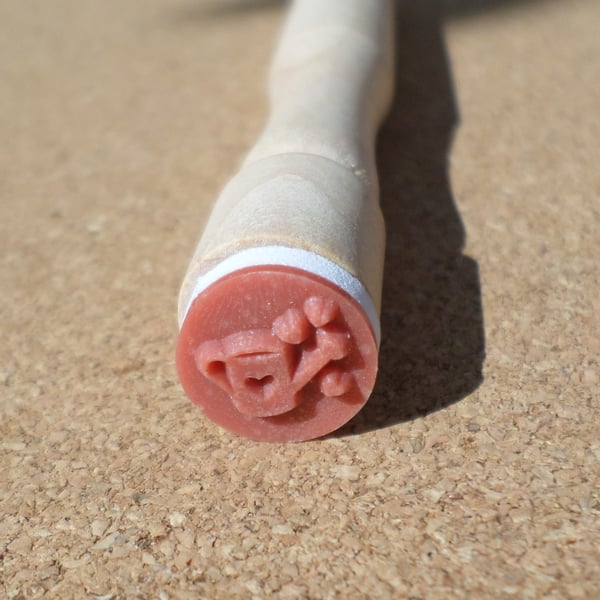 1 x MINI Ink Stamper - 1.3cm - Long Handled - W... - Folksy