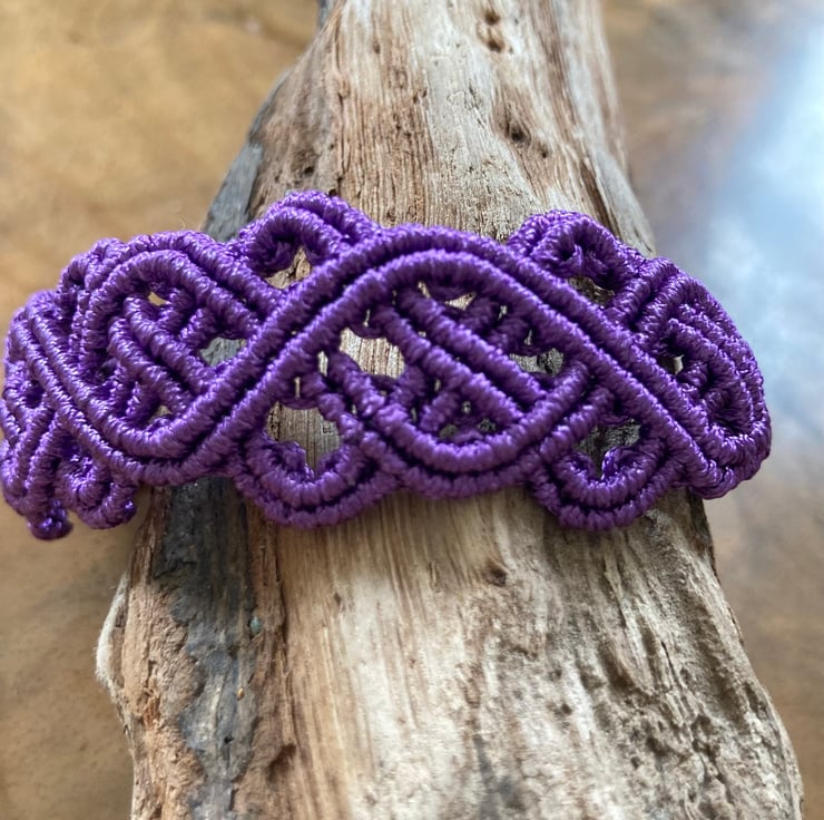 Purple Macrame Celtic Knot Friendship Bracelet,... - Folksy
