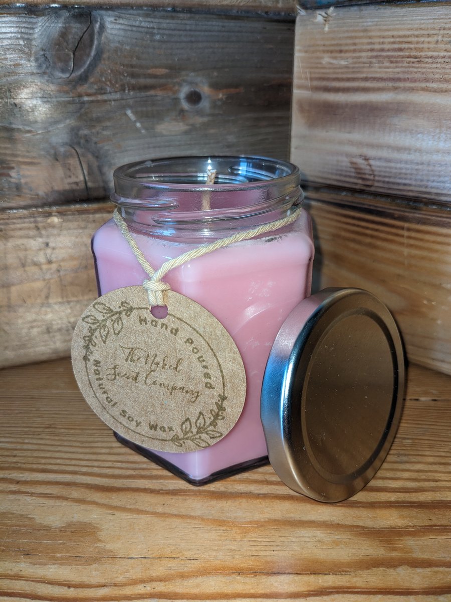 ROSE SCENTED, HAND POURED, SOY WAX CANDLE – 220G - Folksy