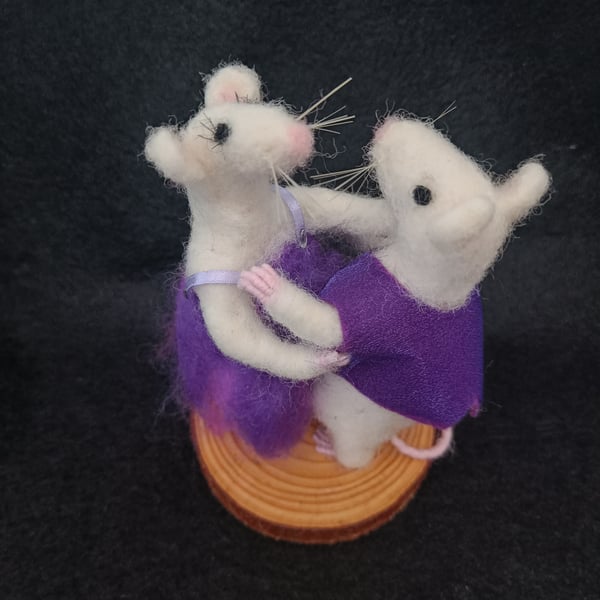 Needlefelted Dancing Bolero Mice - Folksy
