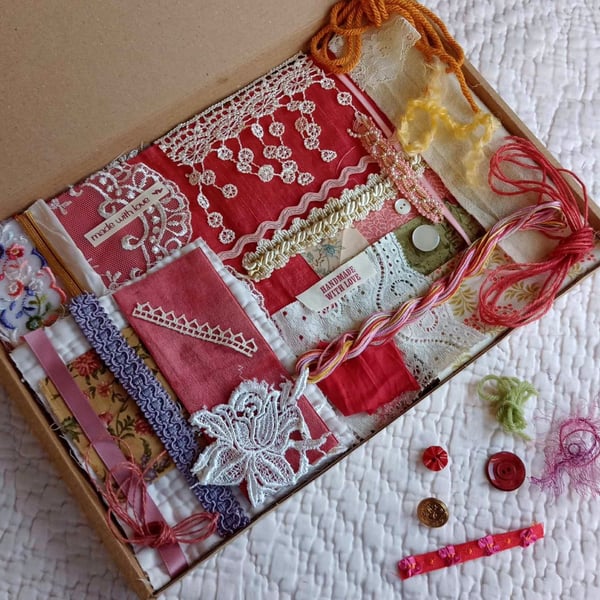 Slow Stitching kit - Silk and lace summer weddi... - Folksy