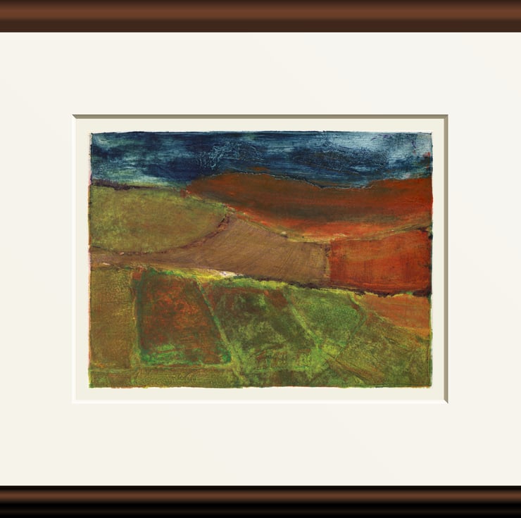 Dales Memories IV Autumn - collagraph print - Folksy