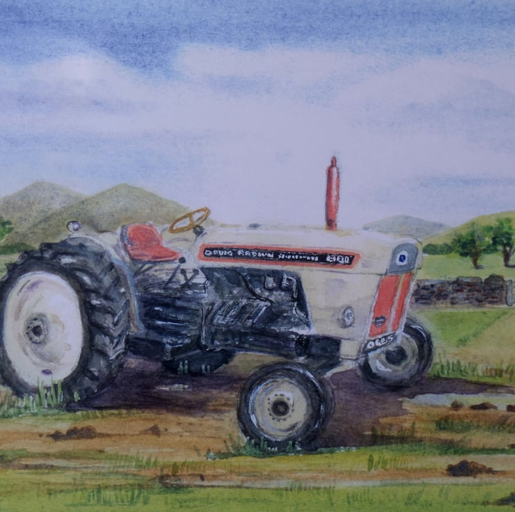 Set of three tractor art prints from original w... - Folksy