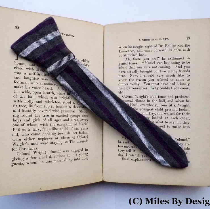 Tie Bookmark - Bookmarks - Gifts for Men - Nove... - Folksy
