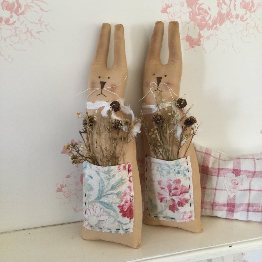 Rustic Primitive Bunny - Folksy