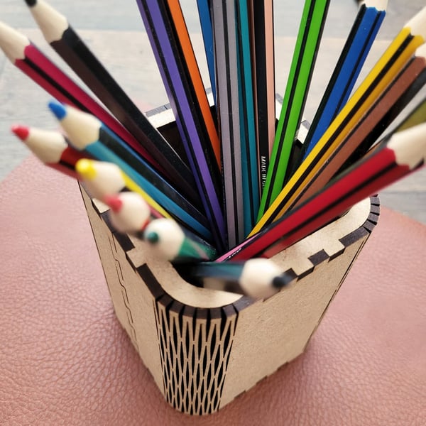 PEN POT - Rounded Edge Laser cut Home Office Of... - Folksy