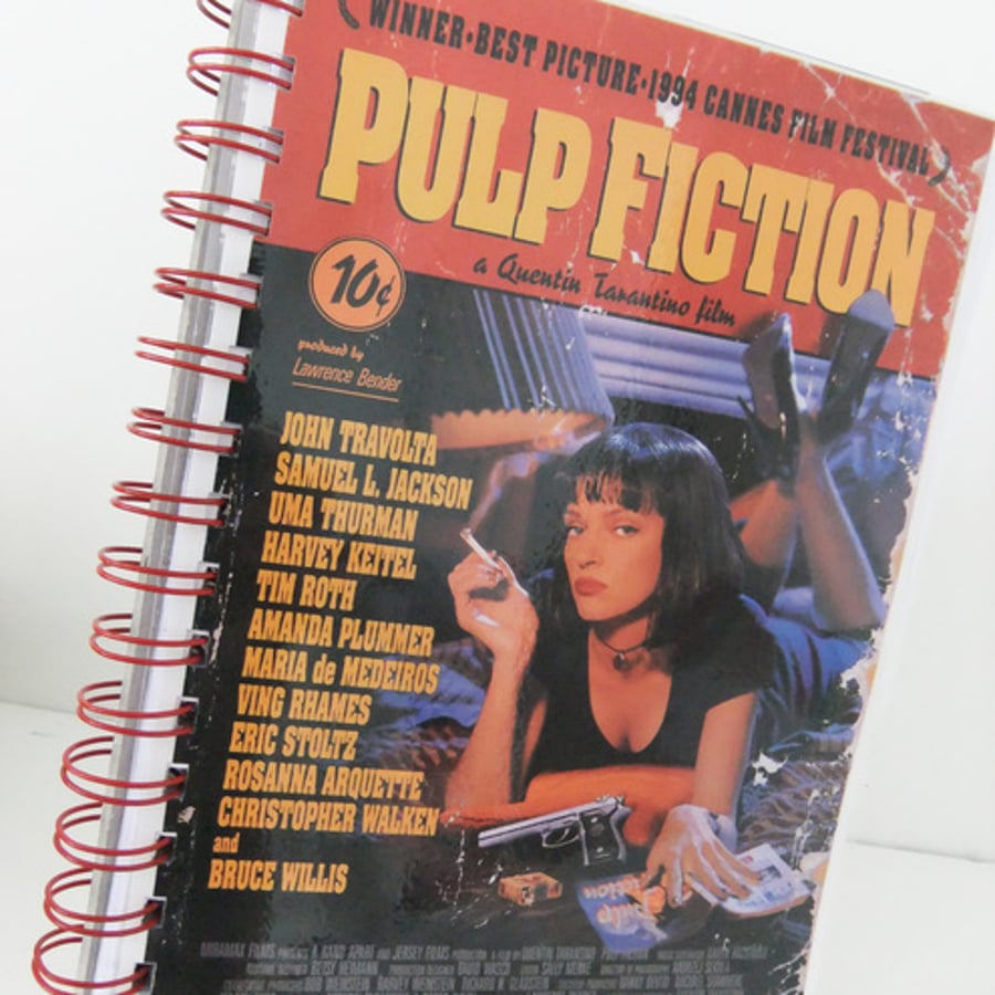 Handmade Journal – Pulp Fiction notebook - Folksy
