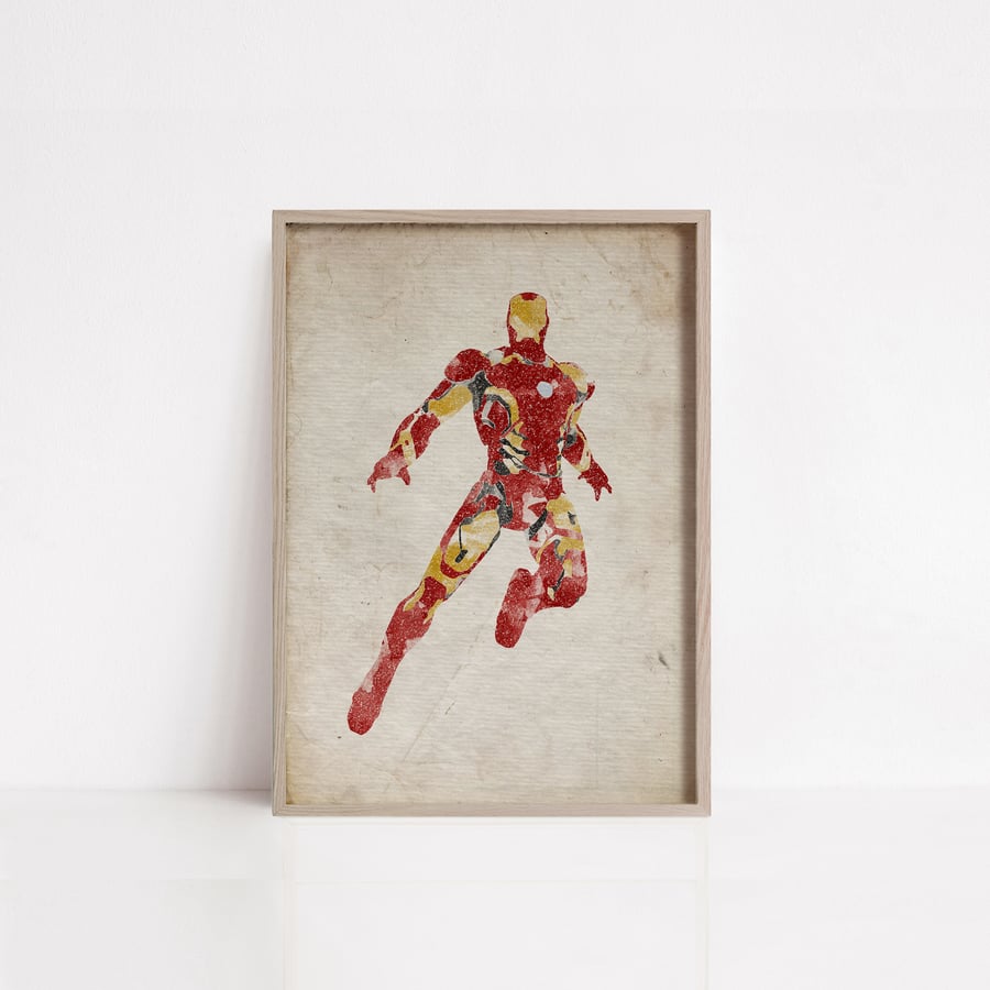 Iron Man Avengers watercolour print, available ... - Folksy