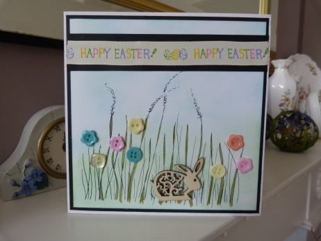 Rabbit Easter Card - Folksy