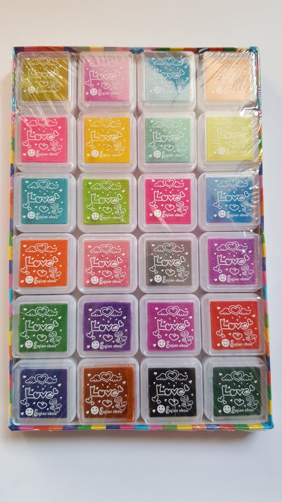 24pc Ink Pad Stamper Set - Square - Sponge - Mi... - Folksy
