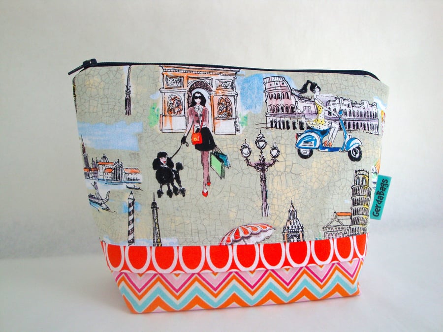 SALE Handmade Cotton Toiletries Bag - Wash bag ... - Folksy