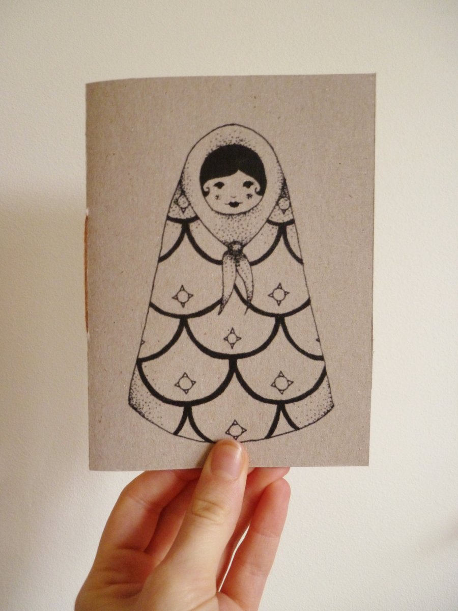 A6 Russian Doll Notebook - Folksy