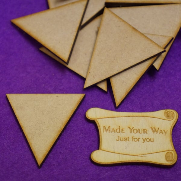 MDF Triangle 5cm - 15 x Laser cut wooden shape - Folksy