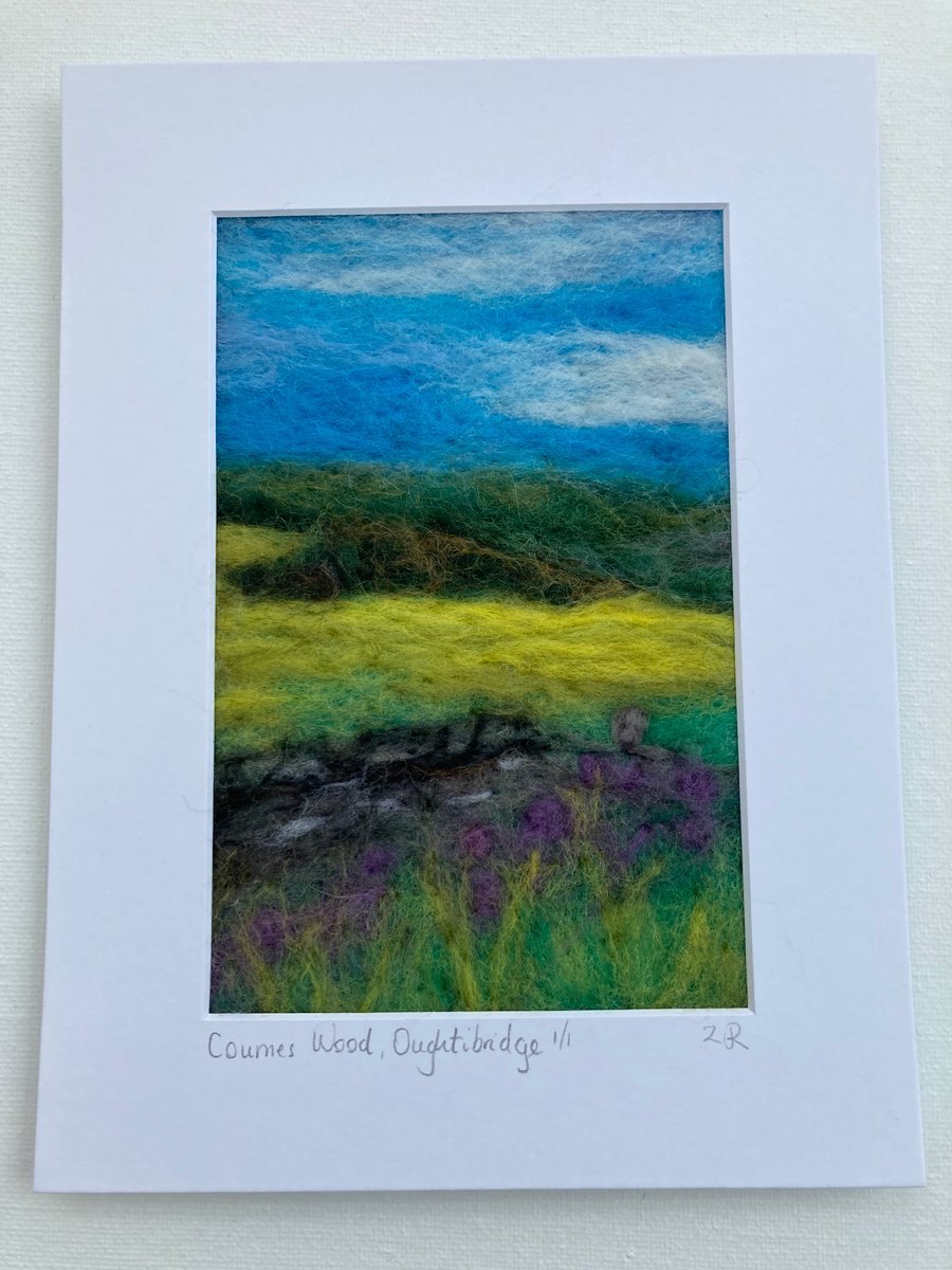 Felted picture Spring landscape - Folksy