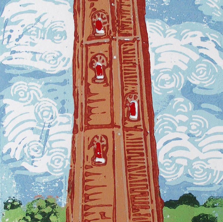 Naze Tower, Essex Original Hand Pressed Linocut... - Folksy