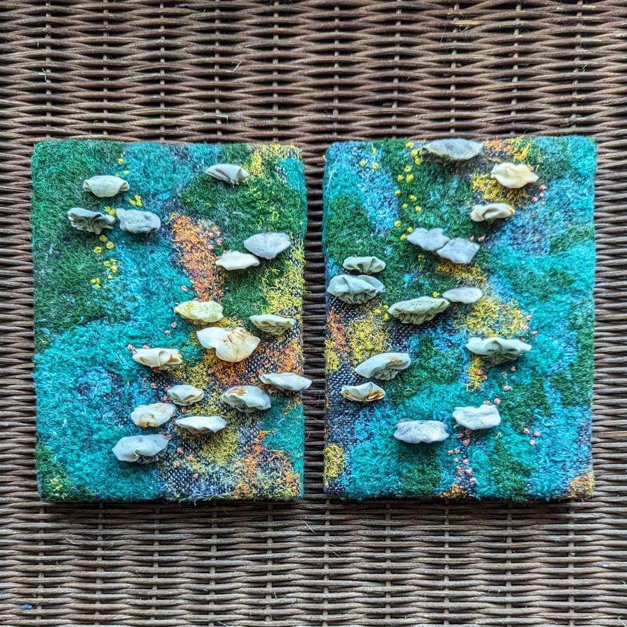 Woodland Walks inspired Textile Art - Folksy