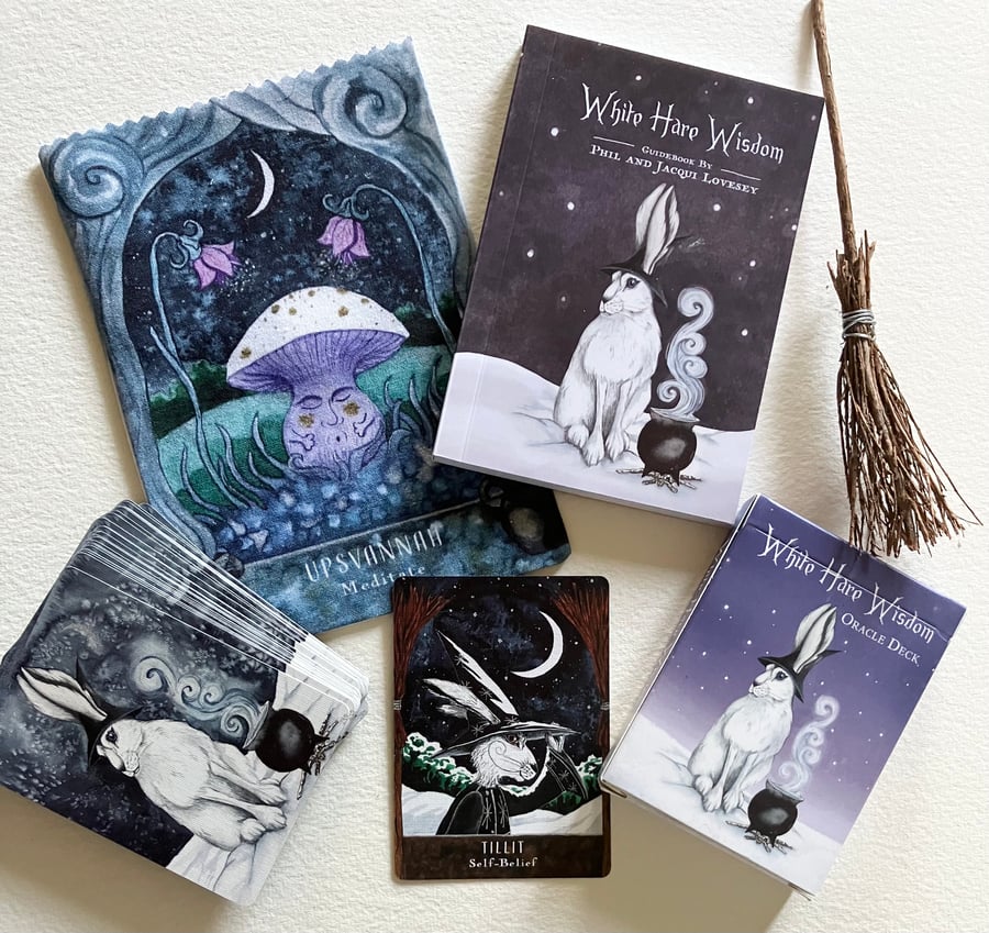 White Hare Wisdom, magical beautifully illustra... - Folksy