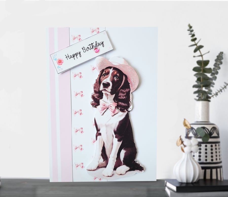 Spaniel Birthday Card for Dog Lovers - Folksy