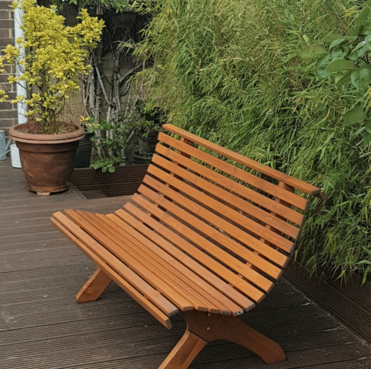 GARDEN BENCH 3 SEATER WOODEN OUTDOOR PARK SEATI... - Folksy