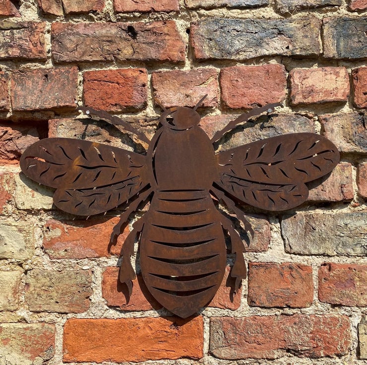 Large Rusty metal BEE BUMBLEBEE , Home Sign , b... - Folksy