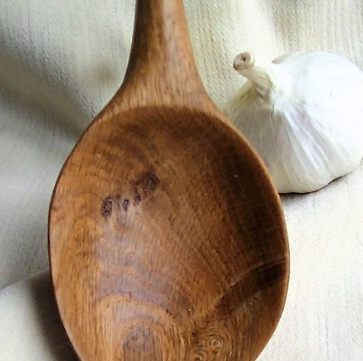 Hand carved Welsh Oak Cawl Spoon - Folksy