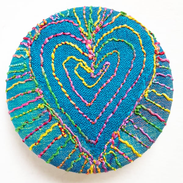 38mm Stitched Silk Badge - Folksy