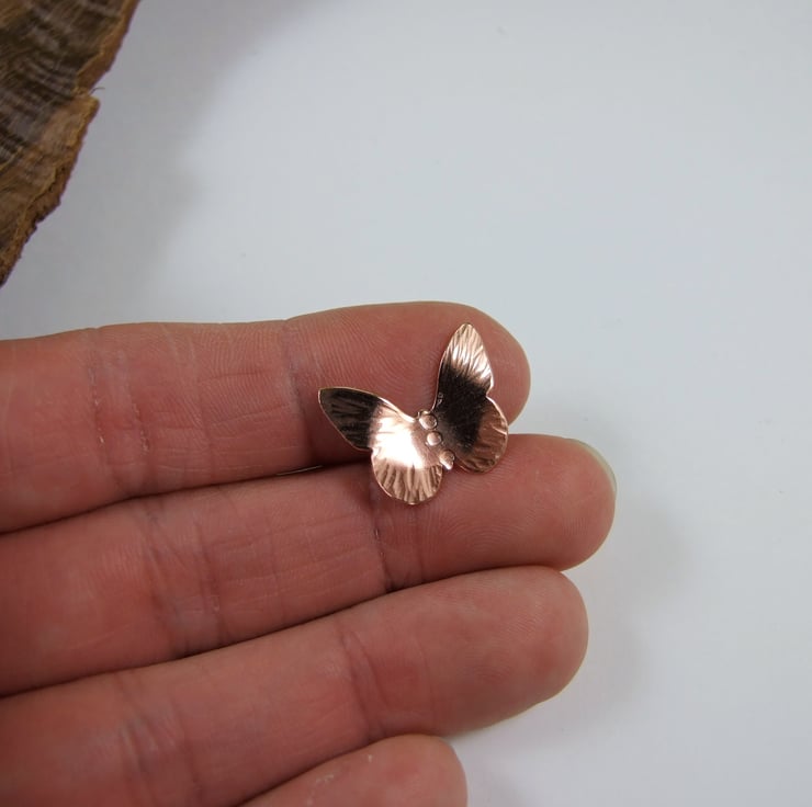 Small Butterfly Lapel Pin Brooch, Copper and St... - Folksy