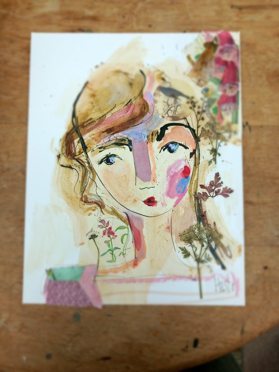 Nature girl an original fine ink drawings and m... - Folksy
