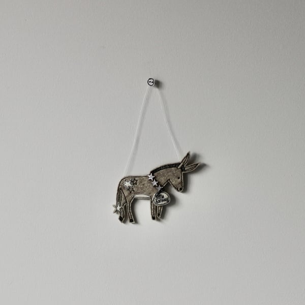 'Little Donkey' - Hanging Decoration - Folksy