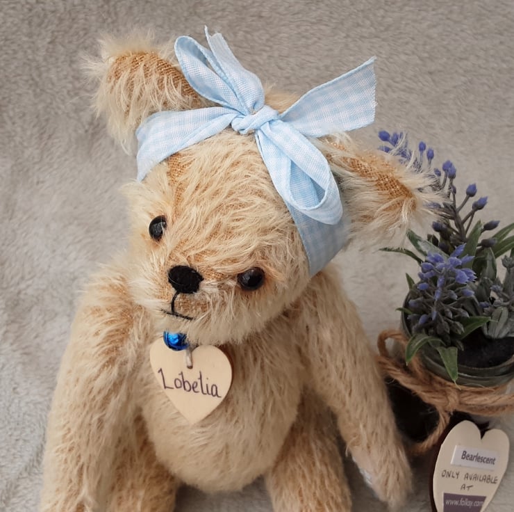 One of a kind mohair bear, collectable artist b... - Folksy
