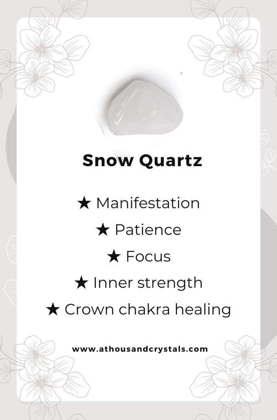 SNOW QUARTZ CRYSTAL Healing Crystals, Tumbled S... - Folksy