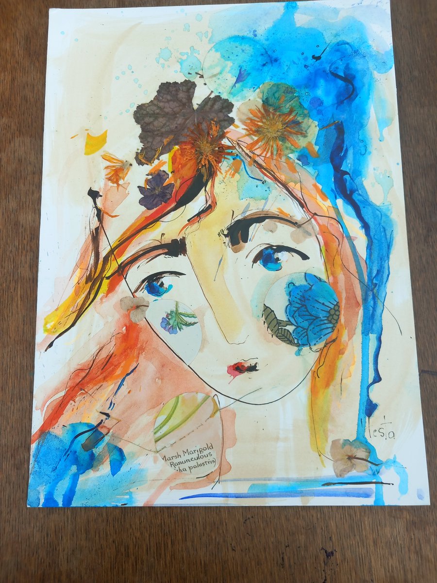 original fine ink drawings and collage 'lace mo... - Folksy