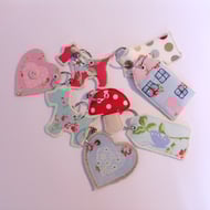 Fabric keyrings,key fob,key chain,key holder,On... - Folksy