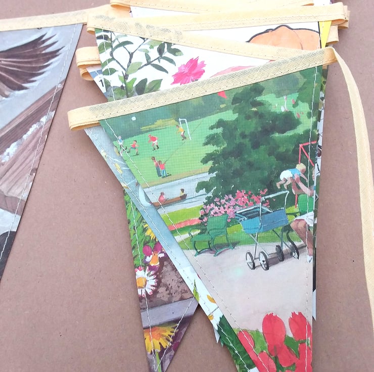 Book bunting - gardens - Folksy