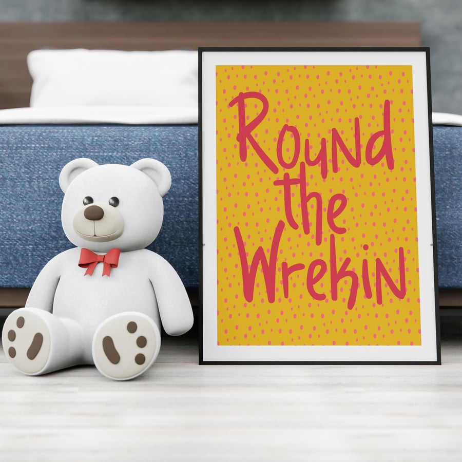 Brummie phrase print: Round the Wrekin - Folksy