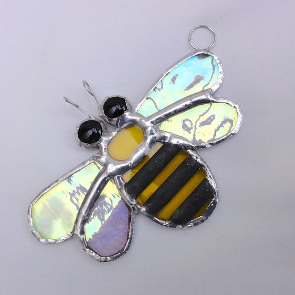 Stained Glass Bee Suncatcher - Folksy