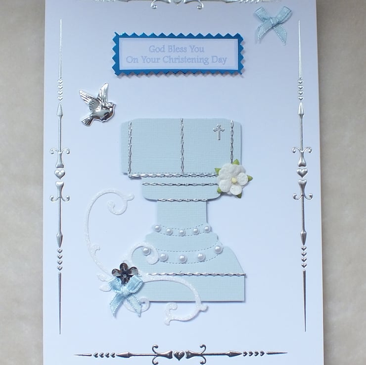 Handmade Christening Card - Folksy