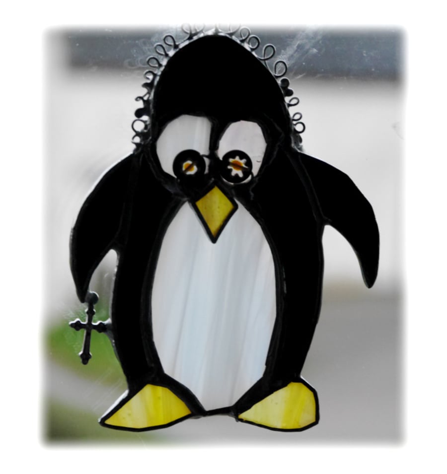 Penguin Suncatcher Stained Glass - Folksy