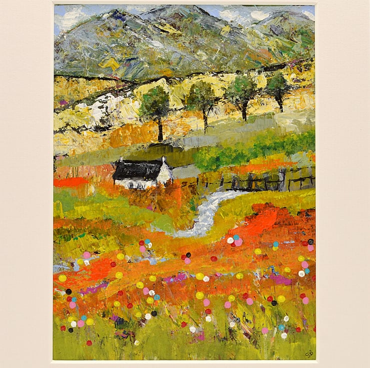 Mounted Acrylic Painting of a Croft. 10 x 8 inc... - Folksy